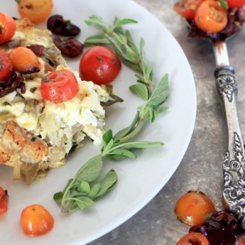 The Yummiest Vegetable Strata Recipe w/ Artichoke Hearts & Spinach
