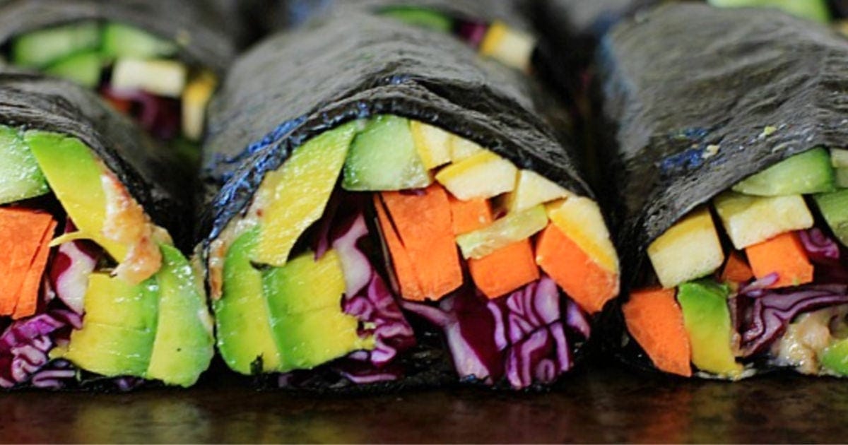 Sunrise Nori Wraps with Spicy Tahini Drizzle - EA Stewart, The Spicy RD