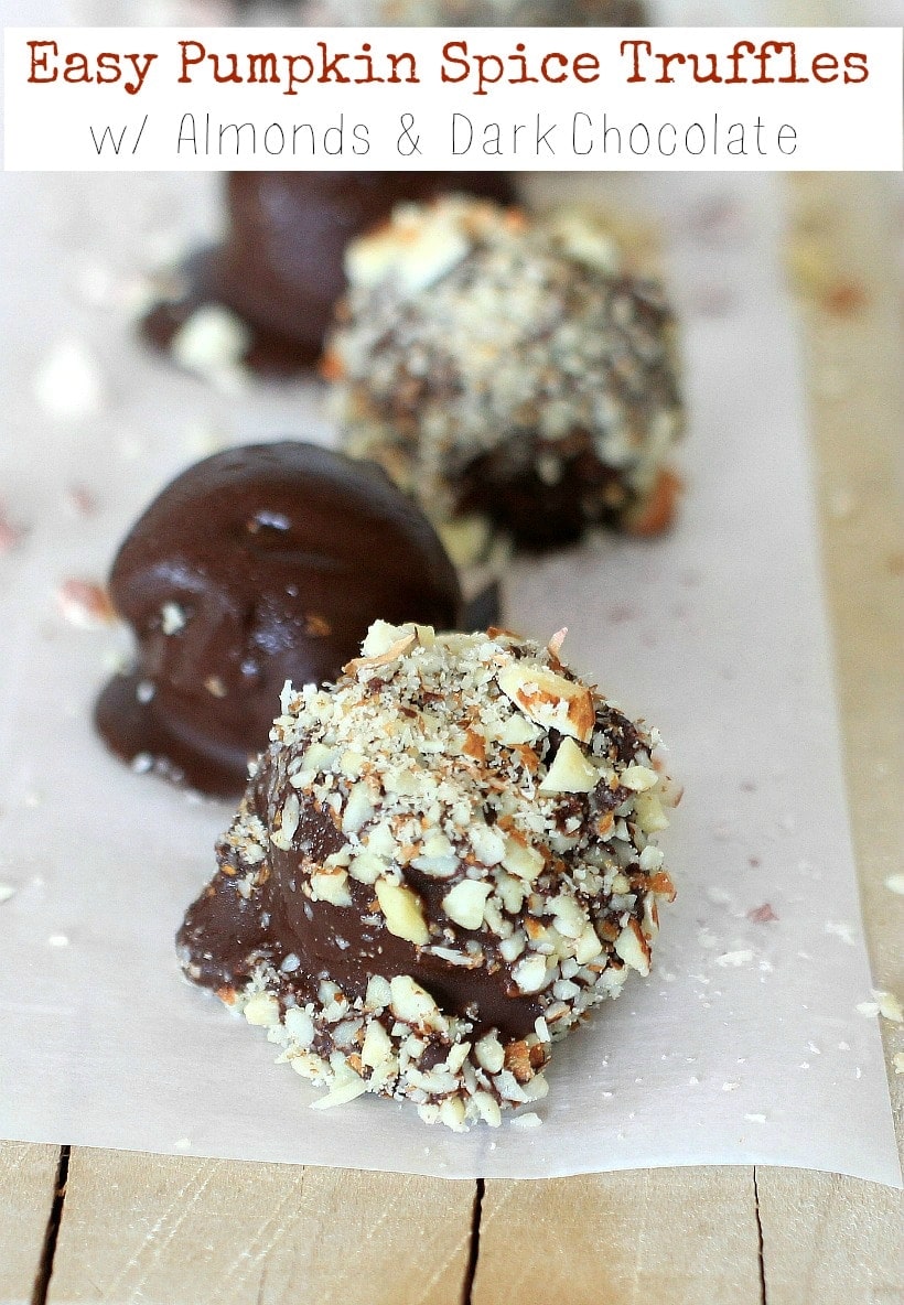 Easy Chocolate Spiced Pumpkin Truffles - EA Stewart, The Spicy RD