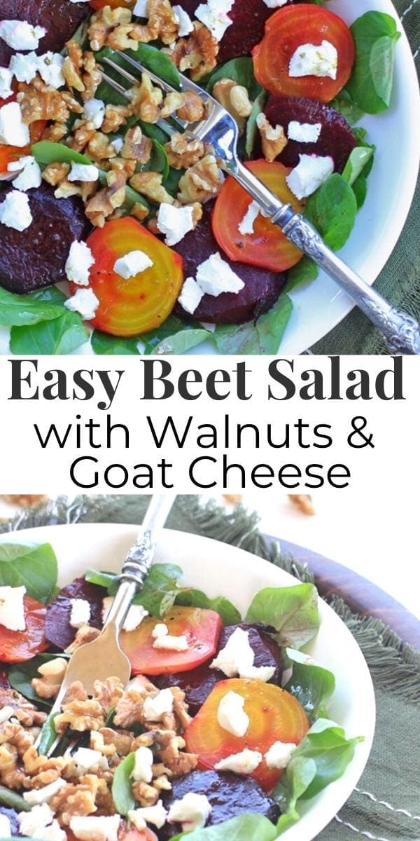 Roasted Beet Salad with Goat Cheese & Toasted Walnuts