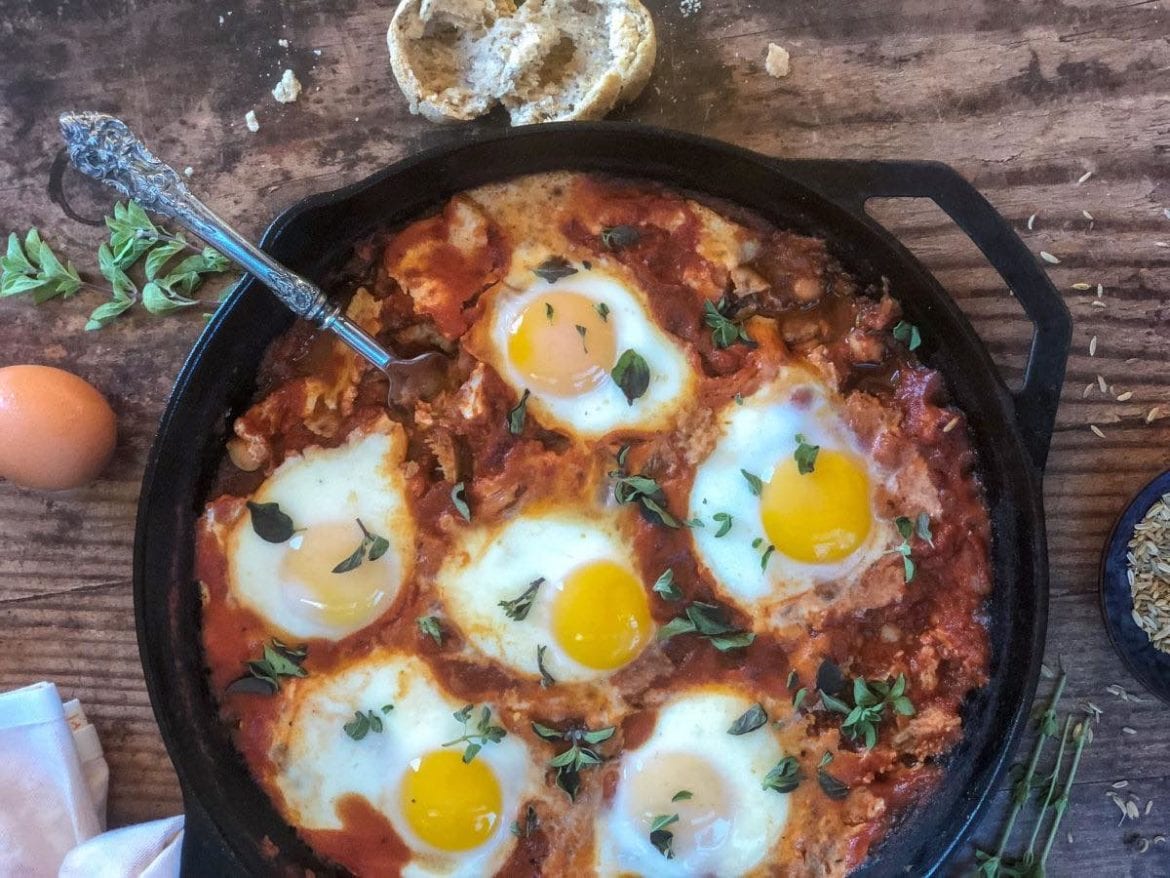 Easy Chickpea Shakshuka Recipe with Feta Cheese