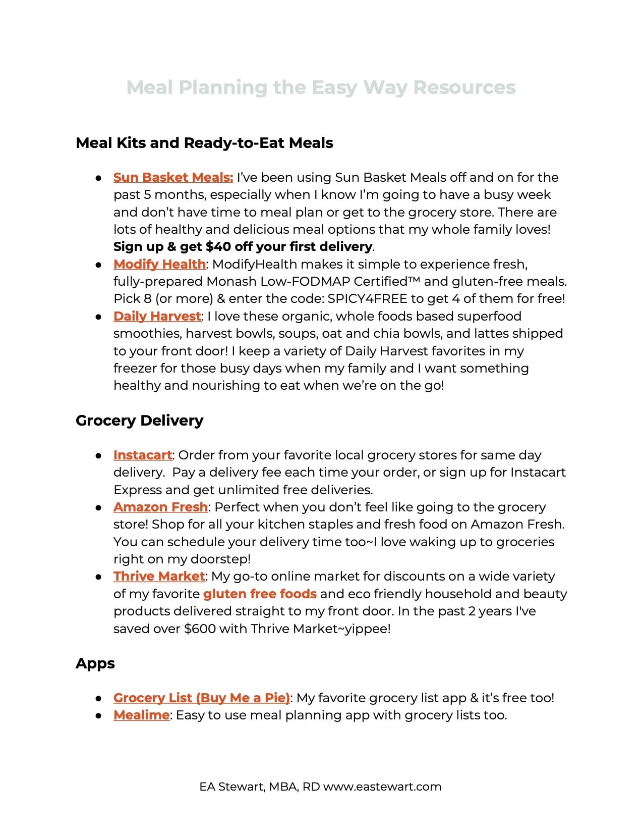 How to Meal Plan (The Easy Way!) - EA Stewart, Integrative Registered ...