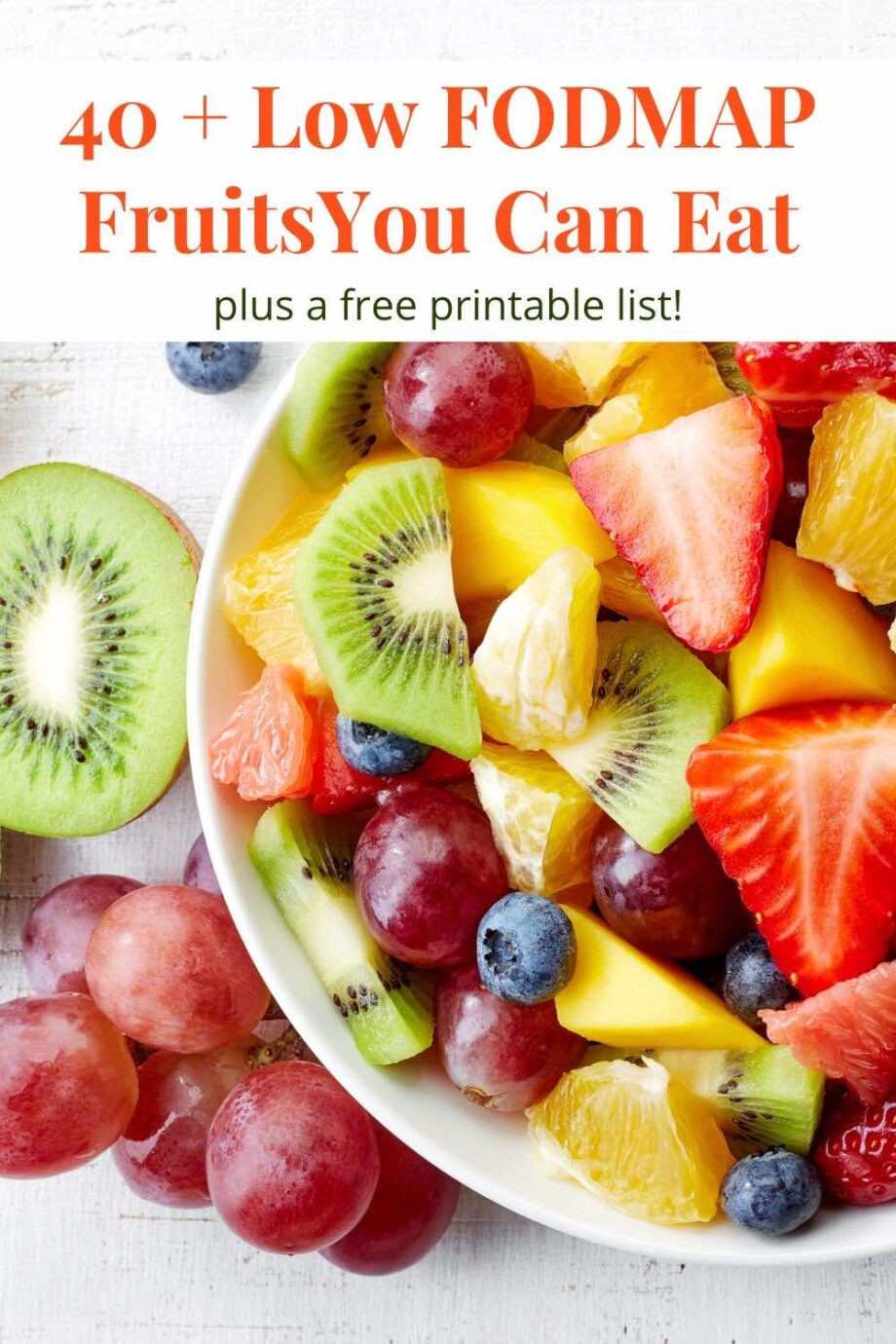 Low FODMAP Fruits: What to Eat + Free Printable - EA Stewart,RD