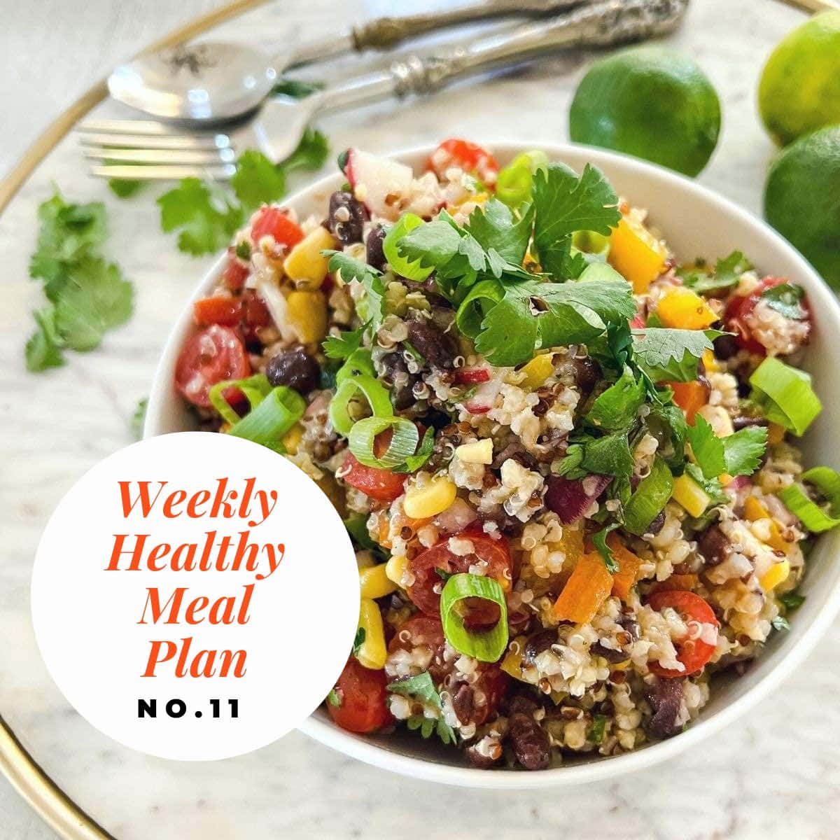 Weekly Healthy Meal Plan with Grocery List #11 - EA Stewart, The Spicy RD